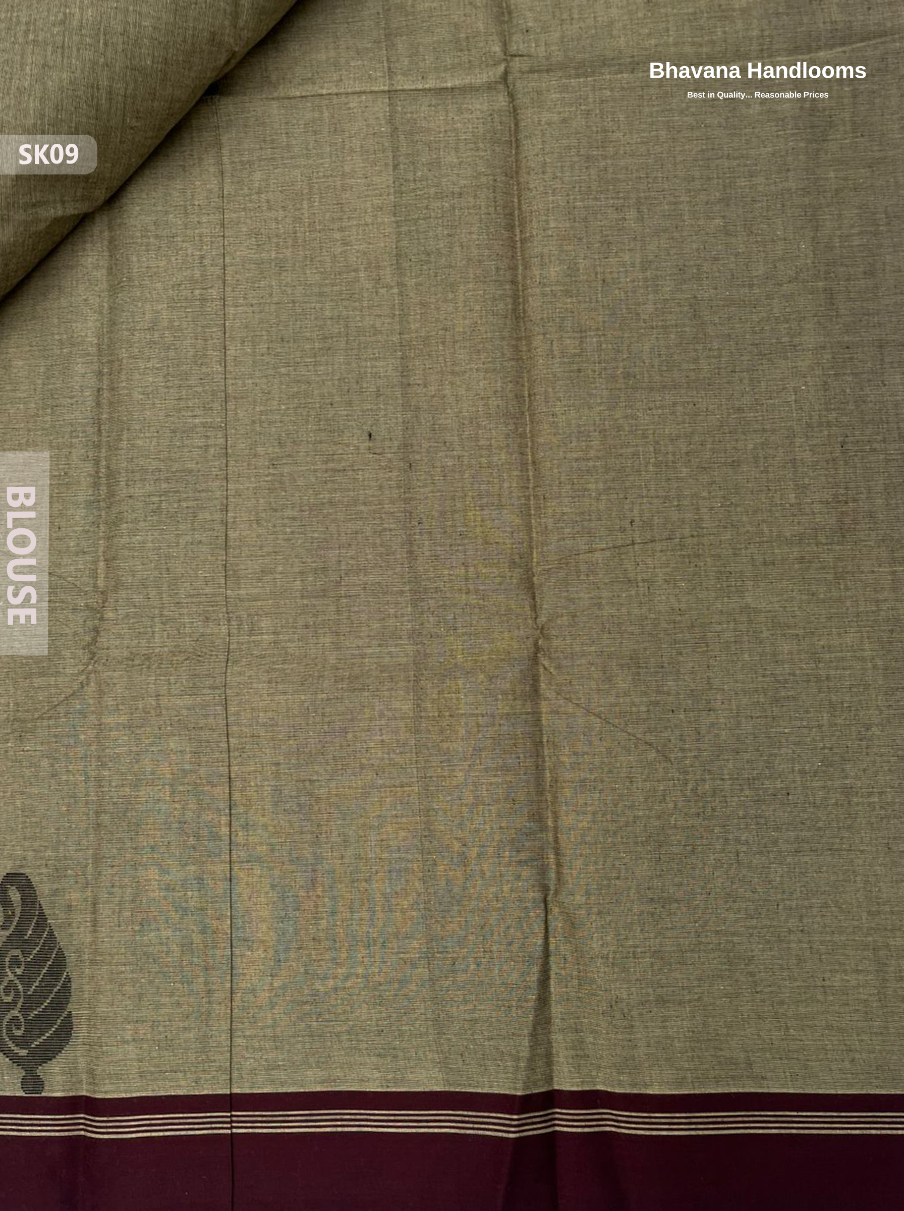 Premium Khadi Cotton Saree in Grayish Brown | Handwoven Elegance – Bha ...