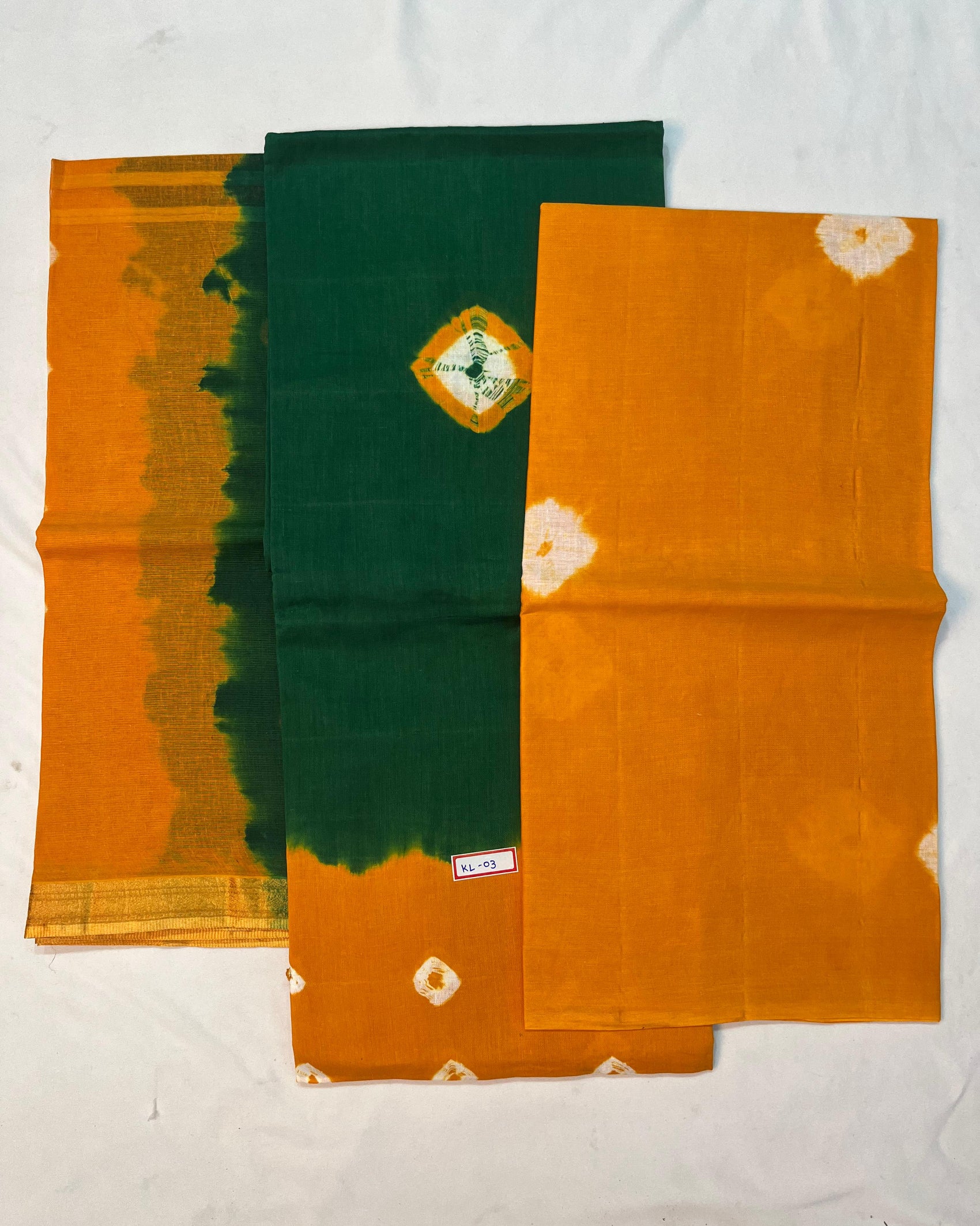 Pure Cotton Bandhani Printed Dress Material – Green Colour Ethnic Wear ...